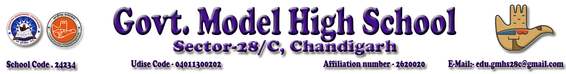 Govt. Model High School Sec-28 C, Chandigarh - Welcome to GMHS-28 C: A ...